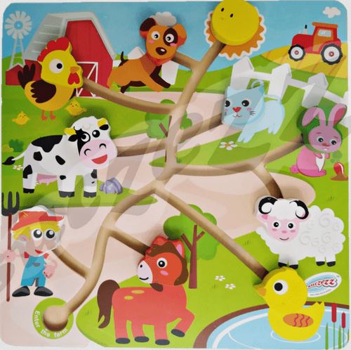Maze - Farm animals (big 10pc) - Play2Learn